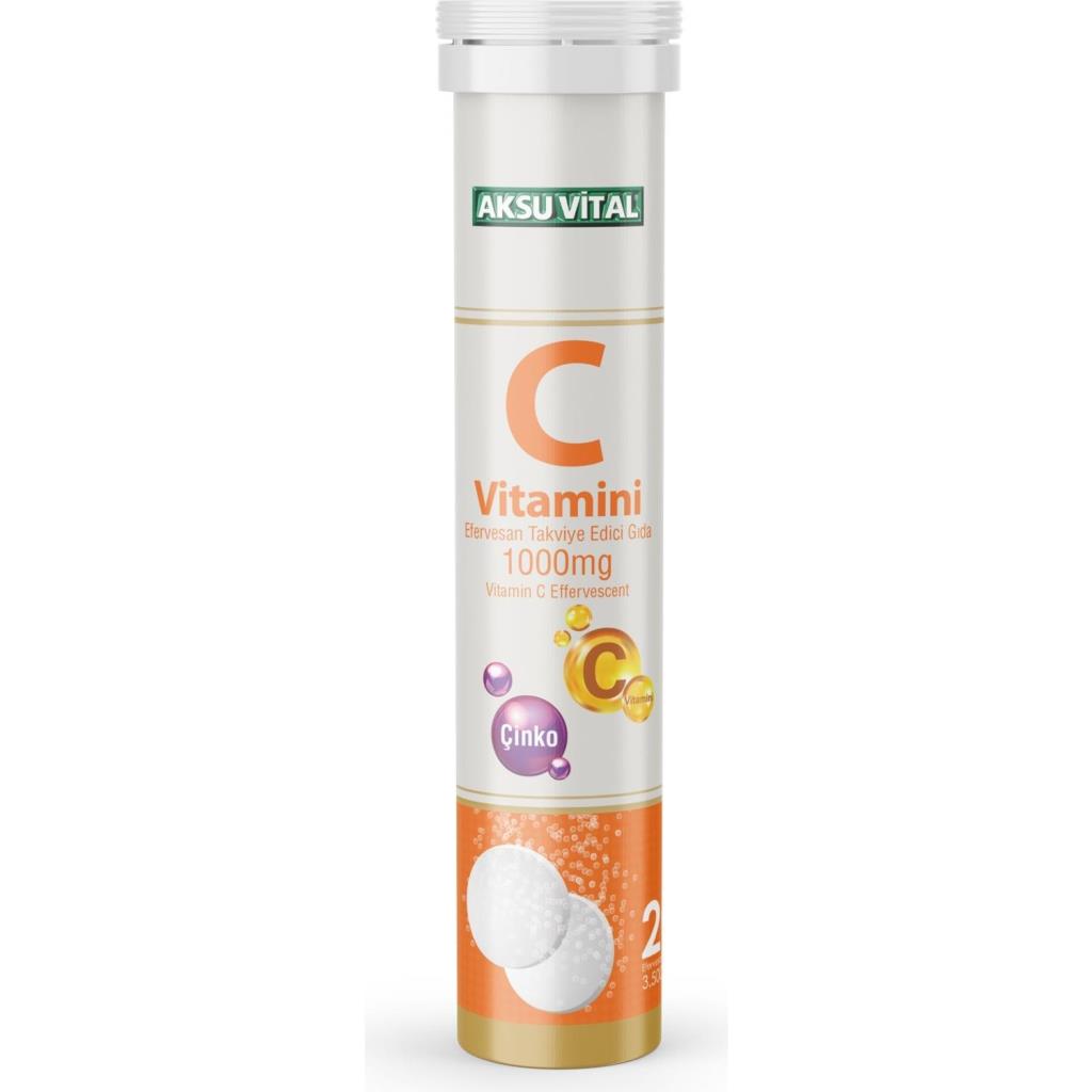 Aksu Vital Vitamin C 20 Efervesan Tablet – Yeşil Pazar